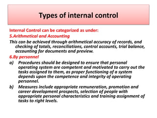 Chapter 4-Internal Control, Internal Check and Internal Audit.pptx | Business Accounting ...