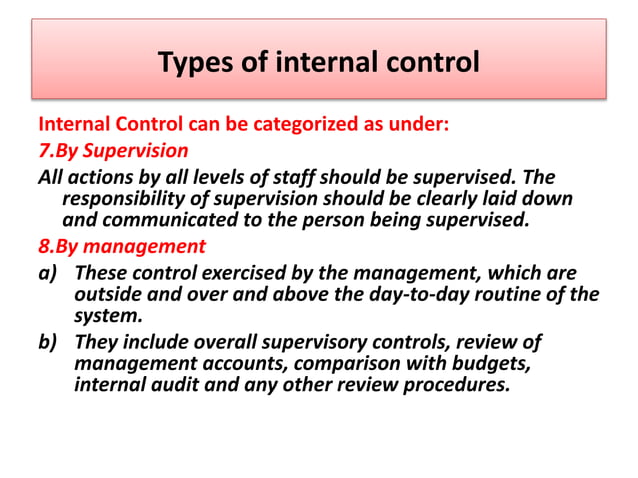 Chapter 4-Internal Control, Internal Check and Internal Audit.pptx | Business Accounting ...