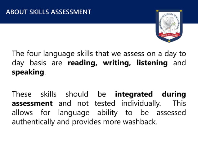 Chapter 4 introduction to assessing language skills | PPTX