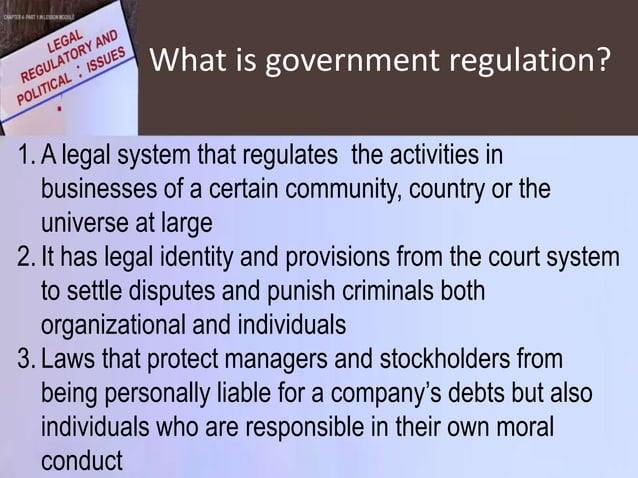Chapter 4 Legal, Regulatory,Political issues | PPTX | Business ...