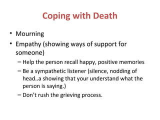 Chapter 4 managing stress and coping with loss | PPT