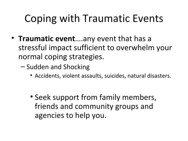 Chapter 4 managing stress and coping with loss | PPT