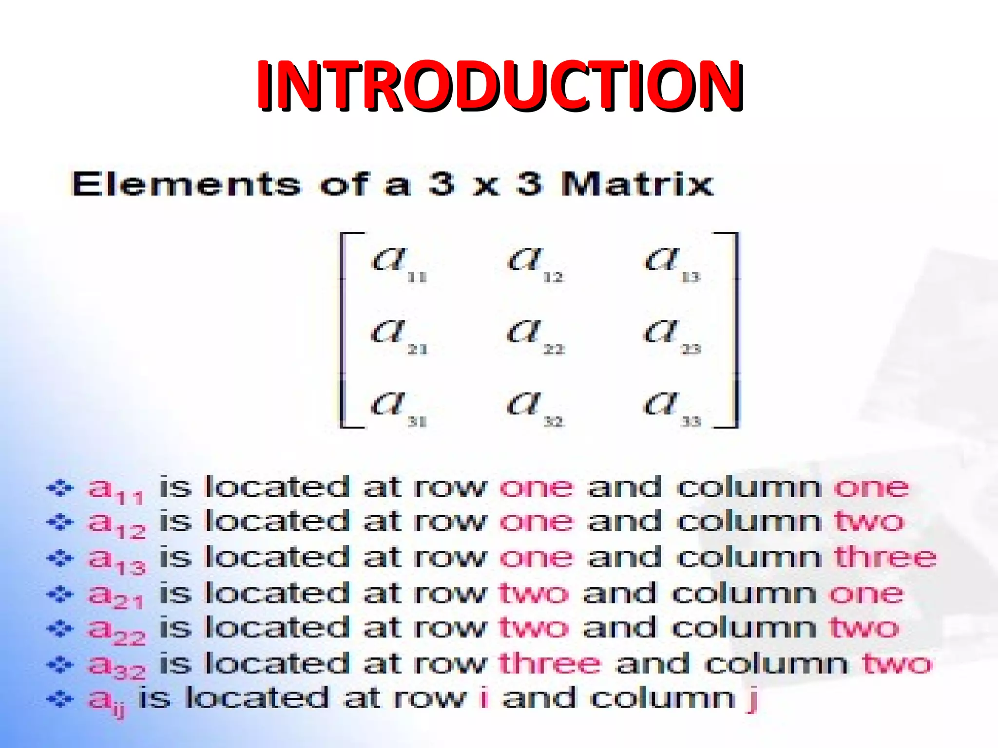 Chapter 4 matrix | PPT