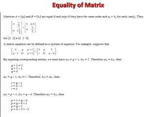 Chapter 4 matrix | PPT