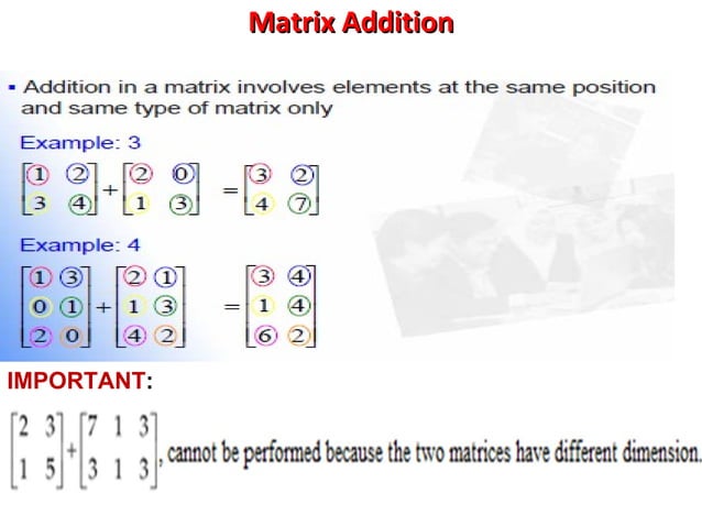 Chapter 4 matrix | PPT