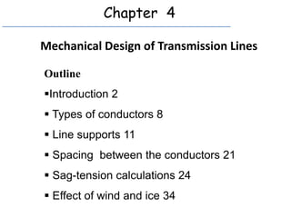 Chapter 4 mechanical design of transmission lines | PPT