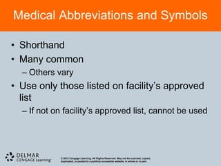 Medical Terminology Symbols