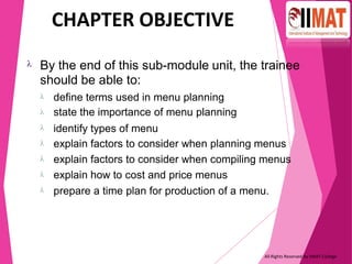 Menu Planning | PDF