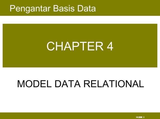 Chapter 4 model data relational | PPT
