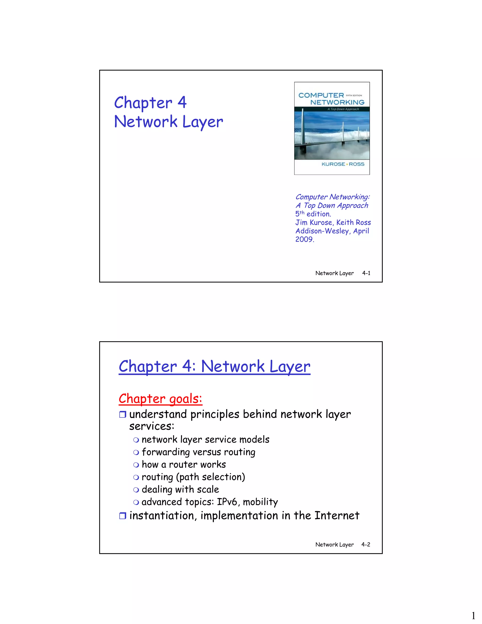 Chapter4 network layer | PDF