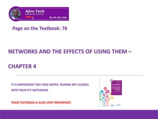 IGCSE ICT (0417/0983) - Networks and the effects of using them - Ajiro ...