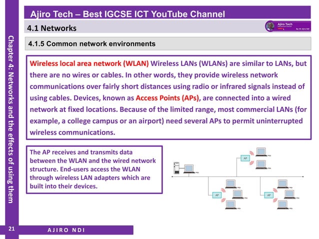 IGCSE ICT (0417/0983) - Networks and the effects of using them - Ajiro Tech | PDF | Computer ...