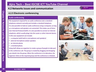 IGCSE ICT (0417/0983) - Networks and the effects of using them - Ajiro ...