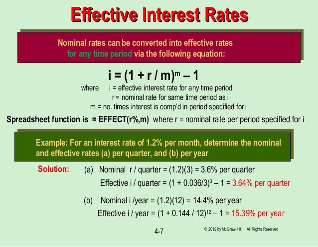 Chapter 4 nominal & effective interest rates