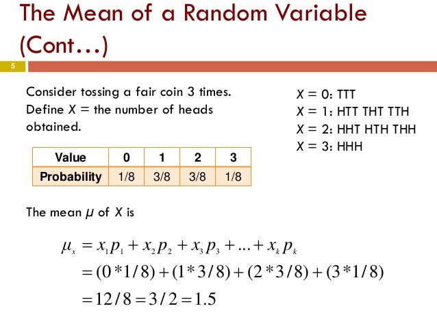 Chapter 4 Part3 Means And Variances Of Random Variables