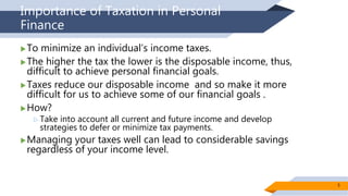 Chapter 4 Personal Taxation | PPTX