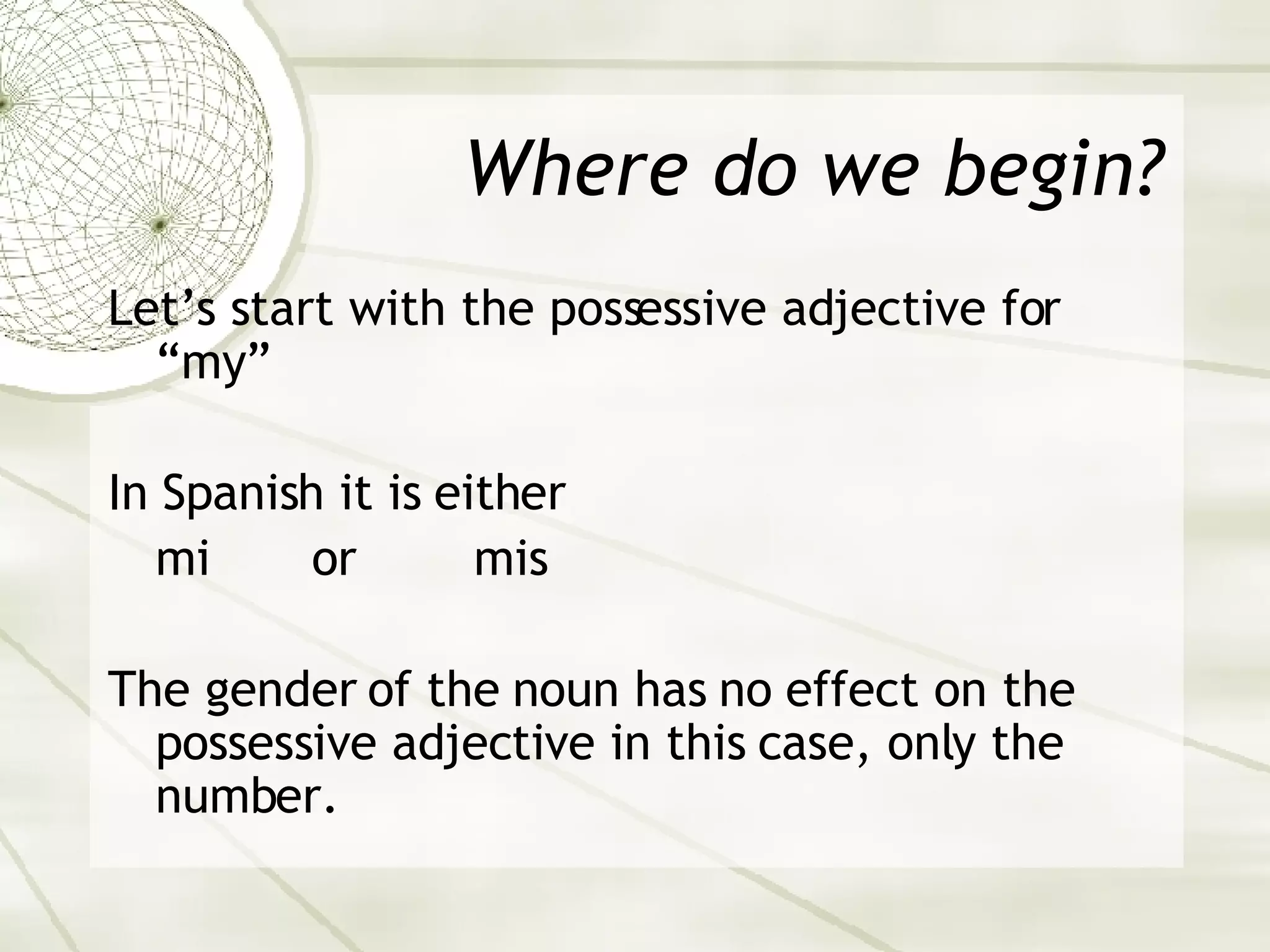 Chapter4 - Possessive Adjectives | PPT