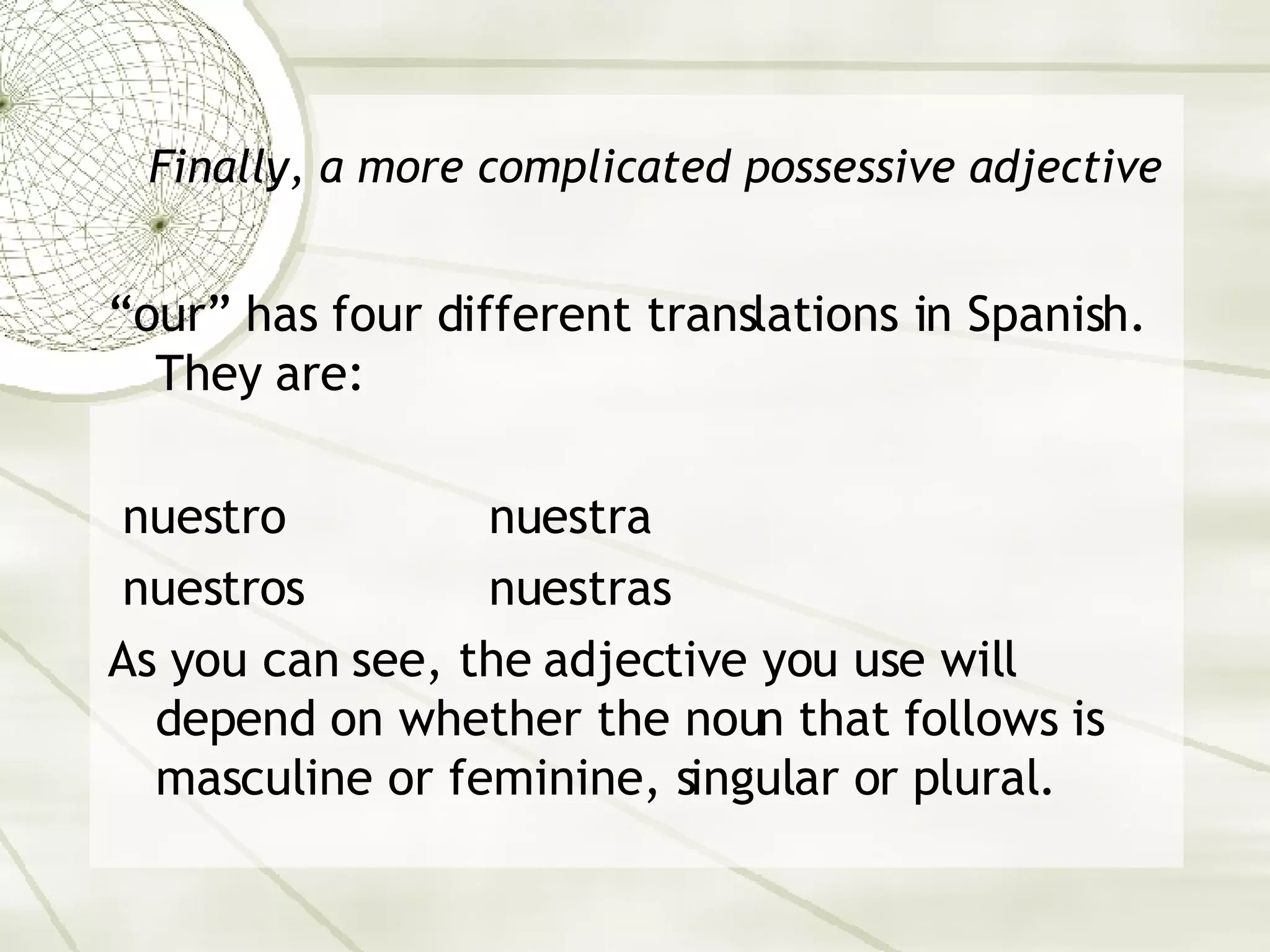 Chapter4 - Possessive Adjectives | PPT