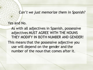 Chapter4 - Possessive Adjectives | PPT