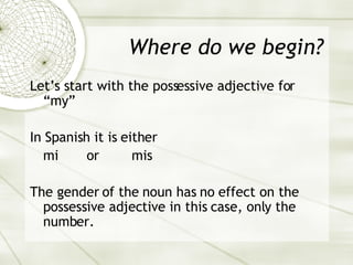 Chapter4 - Possessive Adjectives | PPT