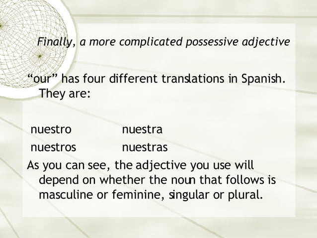 Chapter4 - Possessive Adjectives | PPT