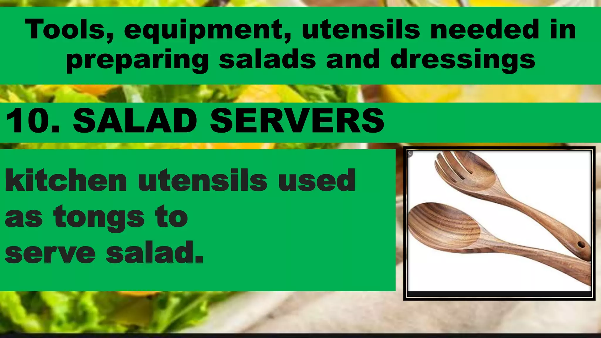 Chapter 4 prepare salads and dressing ppt | PPTX