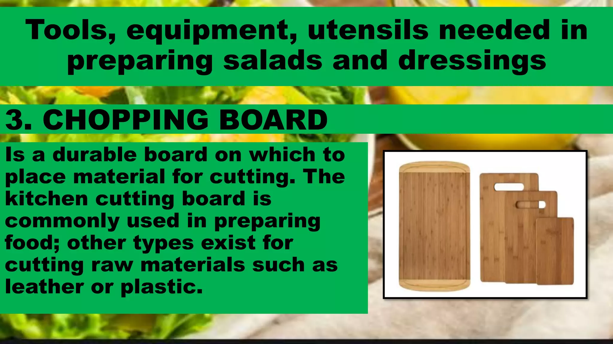Chapter 4 prepare salads and dressing ppt | PPTX