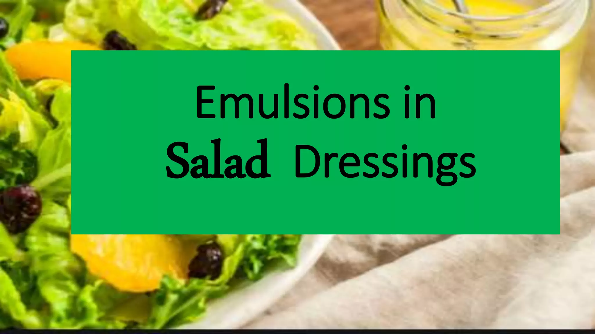Chapter 4 prepare salads and dressing ppt | PPTX