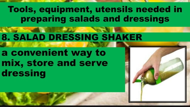 Chapter 4 prepare salads and dressing ppt | PPTX