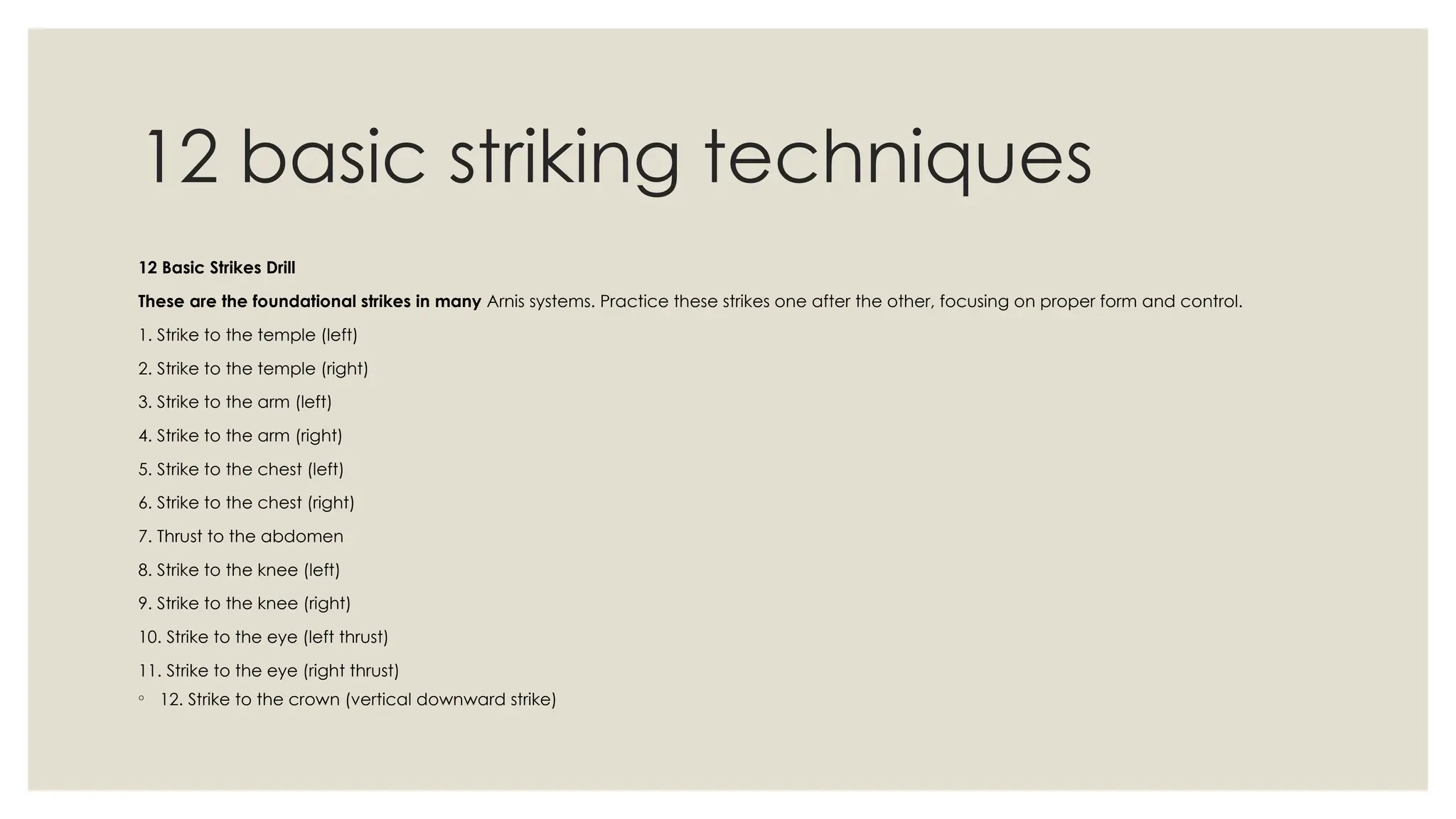 ARNIS STRIKING AND TECHNIQUE DRILLS.pptx