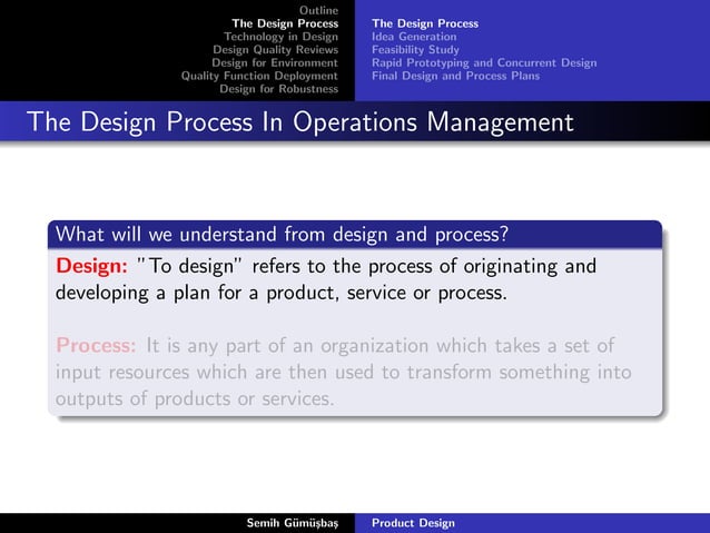 Product Design in Operations Management | PDF