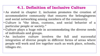 Chapter 4 - Promoting Inclusive Culture.ppt