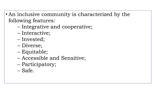 Chapter 4 - Promoting Inclusive Culture.ppt | Special Needs Kids ...