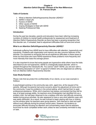 Recognizing and Dealing with ADHD | PDF