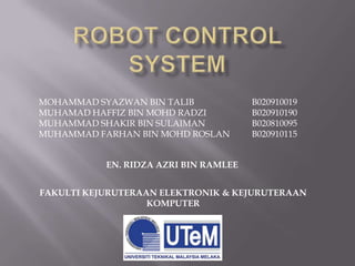 Chapter 8 - Robot Control System | PPTX
