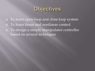 Chapter 8 - Robot Control System | PPTX