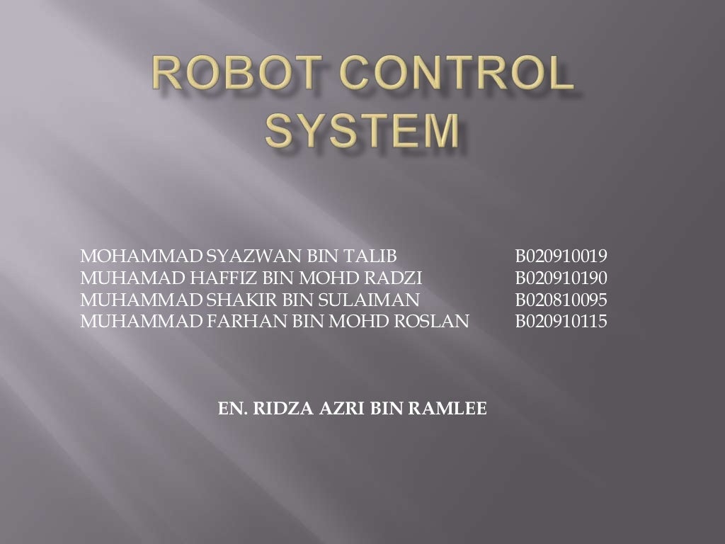Chapter 8 - Robot Control System