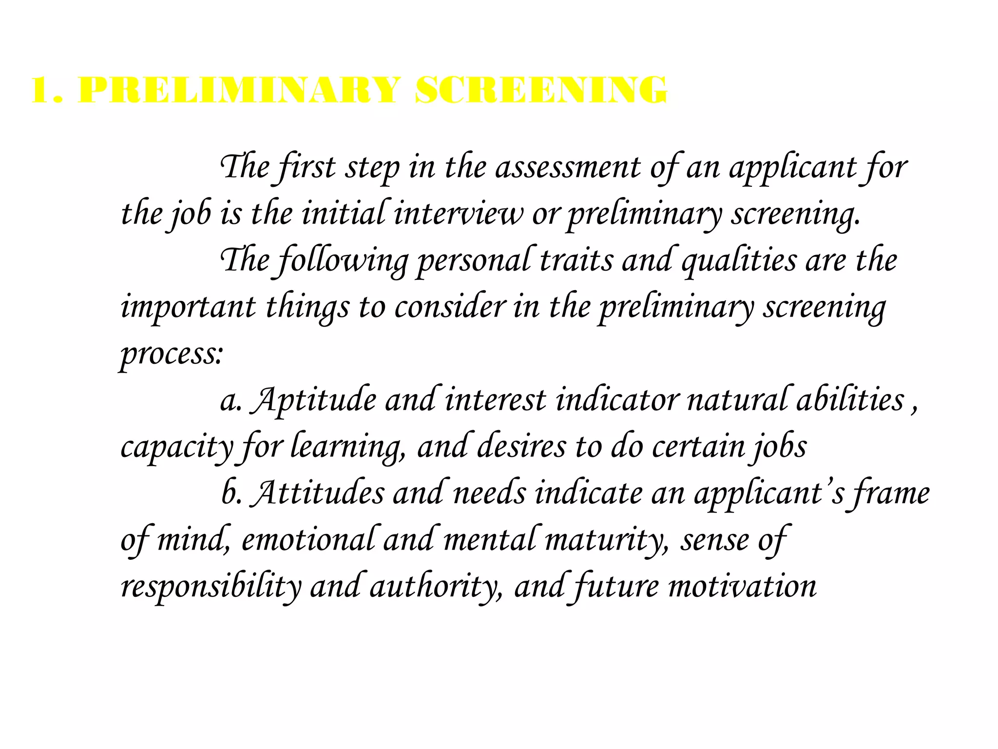 Selection of Human Resource | PPT