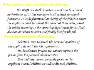 Selection of Human Resource | PPT