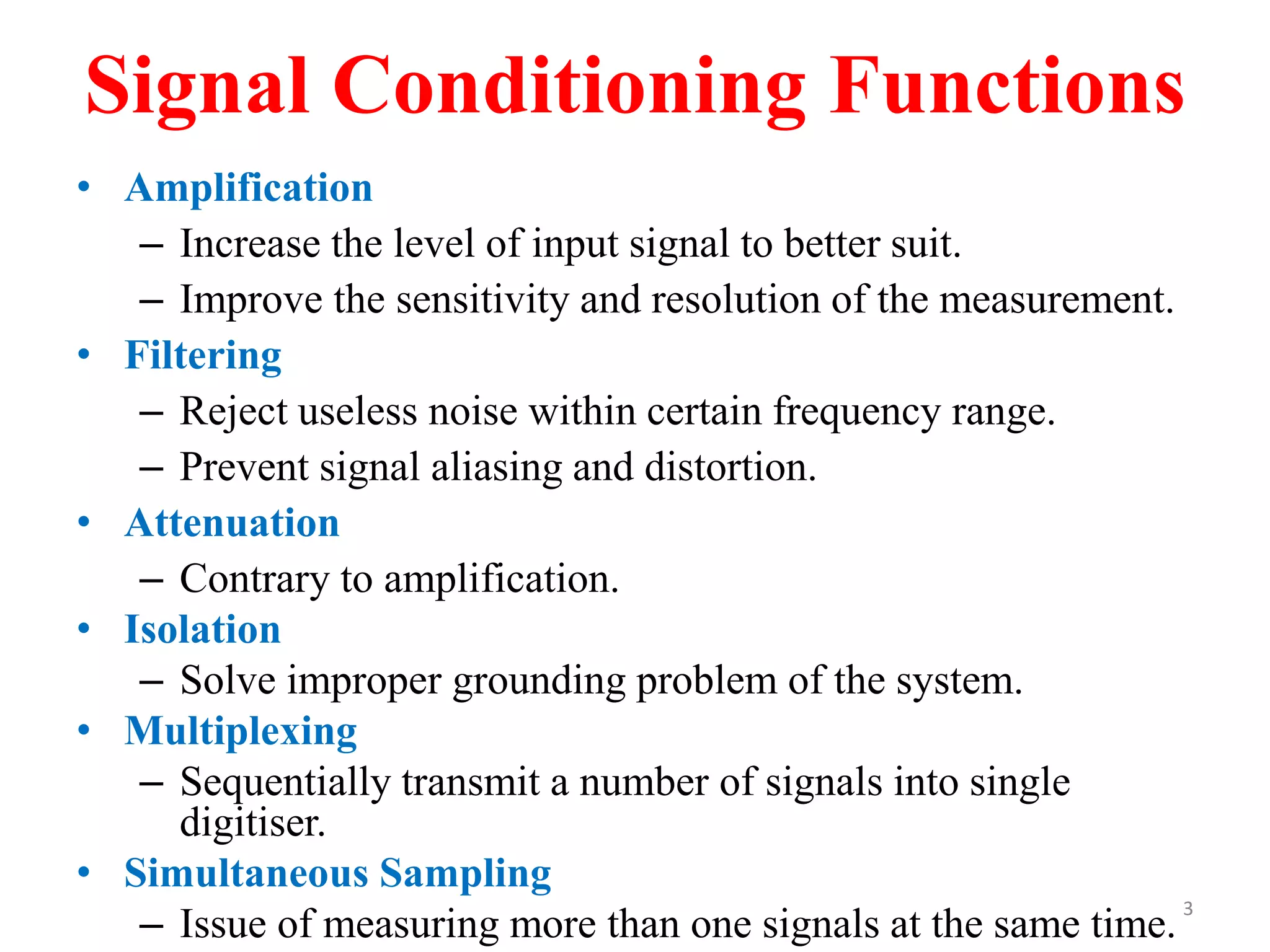 Title:- Signal Conditioning | PPTX