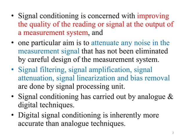 Title:- Signal Conditioning | PPTX