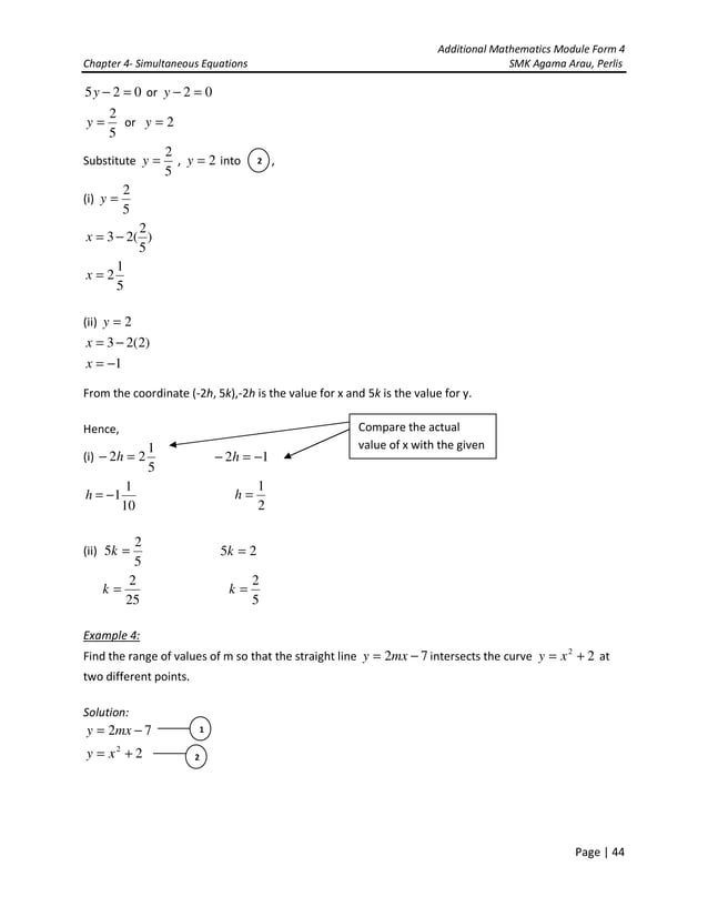 Chapter 4 simultaneous equations | PDF