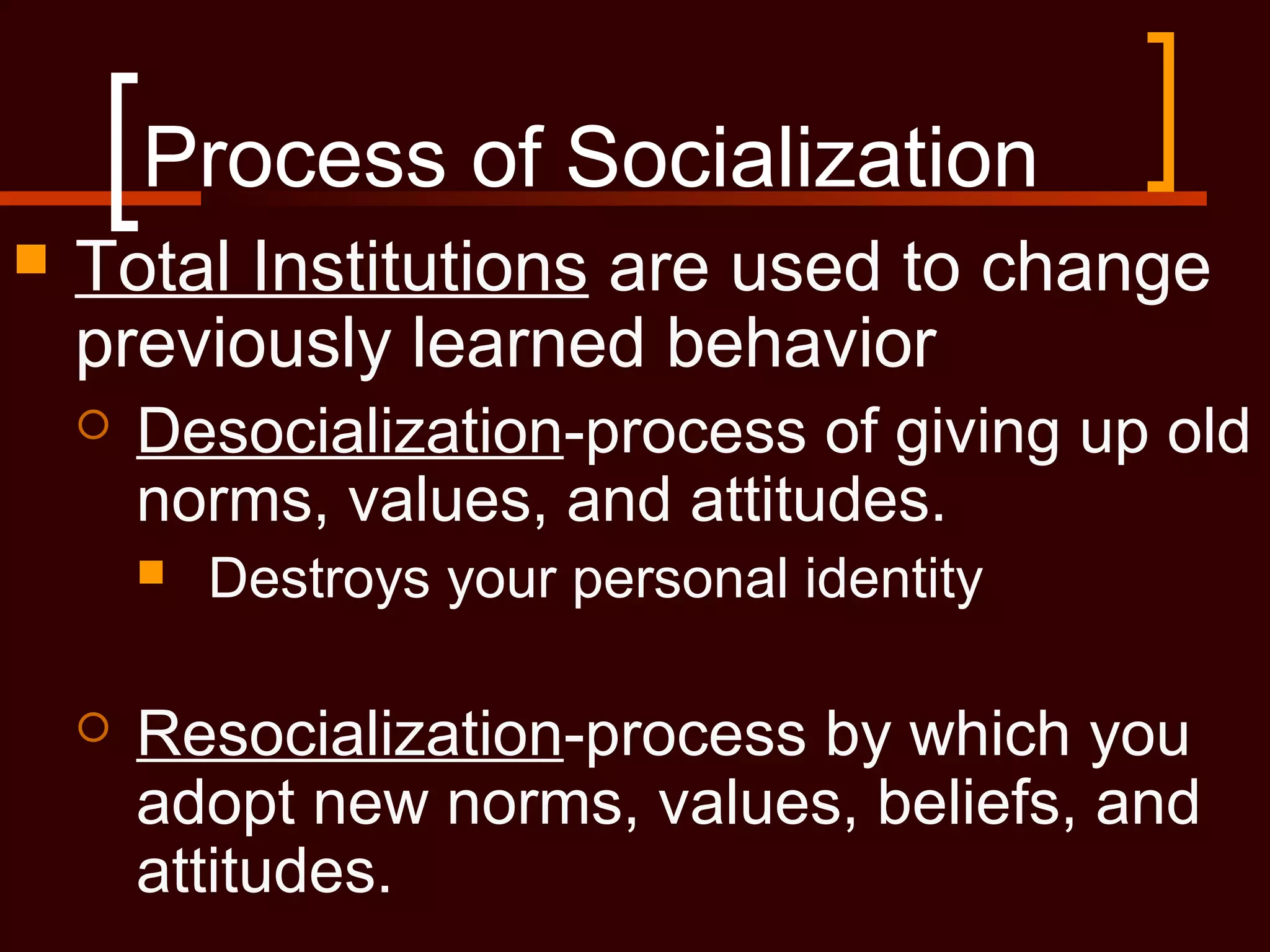 Sociology Chapter 4 socialization and the self | PPT | Education