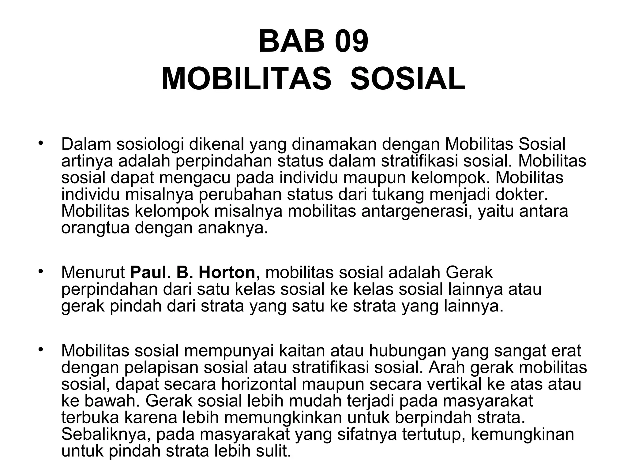 Mobilitas Sosial | PPT