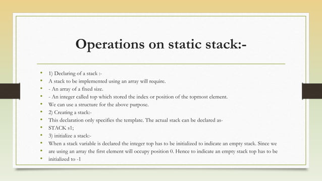 Chapter 4 stack | PPT