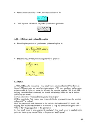 Chapter 4 synchronous machine | PDF