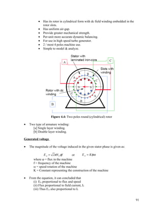 Chapter 4 synchronous machine | PDF