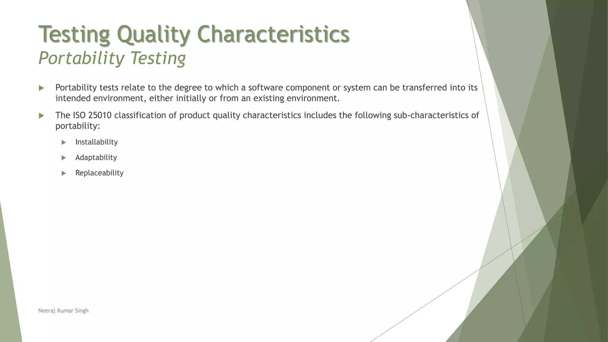 Chapter 4 - Testing Quality Characteristics | PPTX