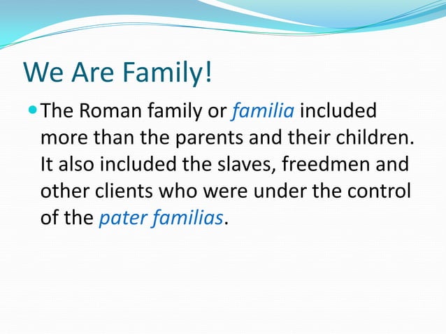 Chapter 4 The Roman Family | PPTX