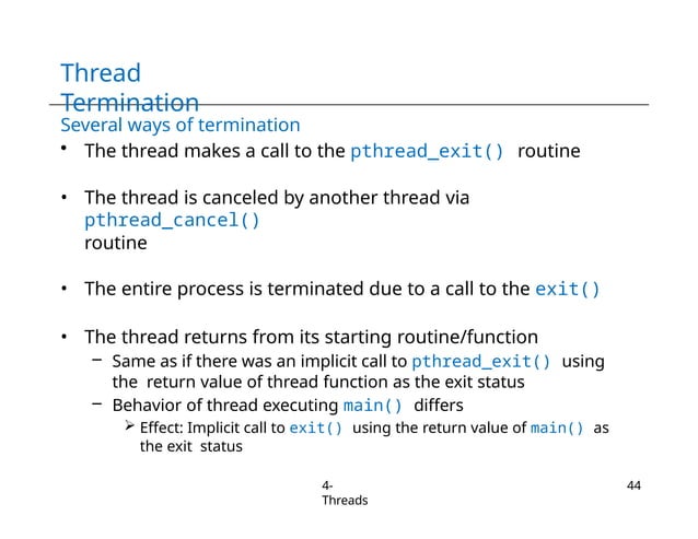 Chapter 4 - Operating Systems Threads.pptx | Free Download